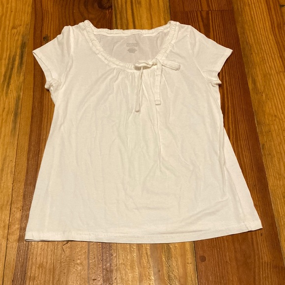 Merona | Tops | Merona White Top Sz L Small Hole Shown In Picture ...